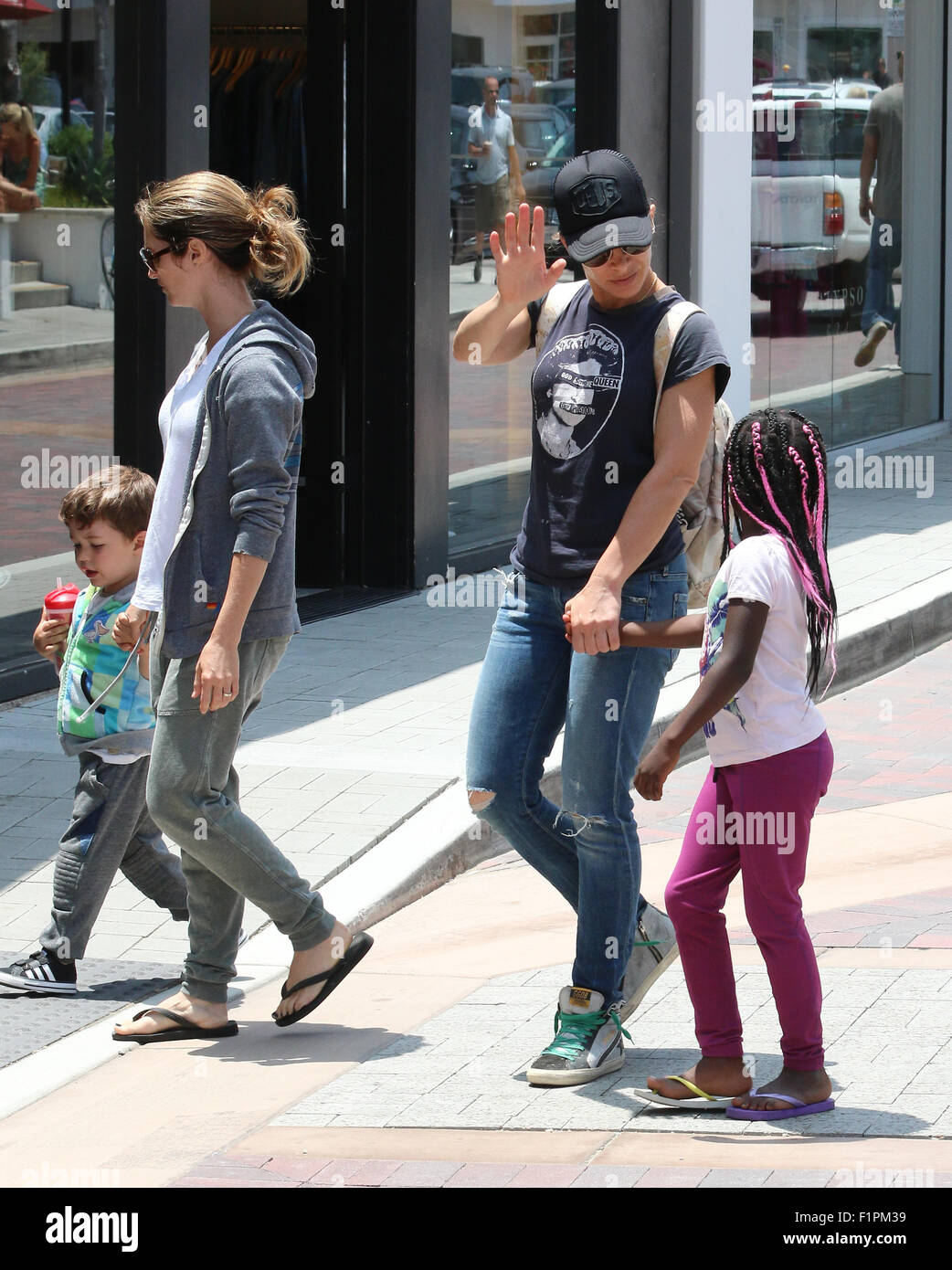Jillian Michaels and her partner Heidi Rhoades out shopping with their ...