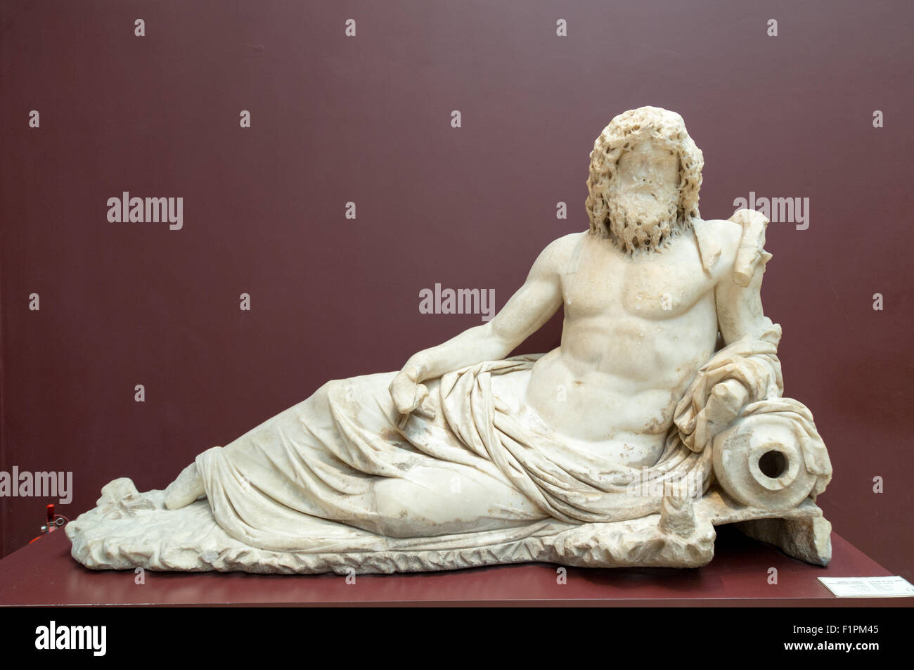 Statue of Oceanus (God of rivers) at the Archeology Museum in Istanbul ...