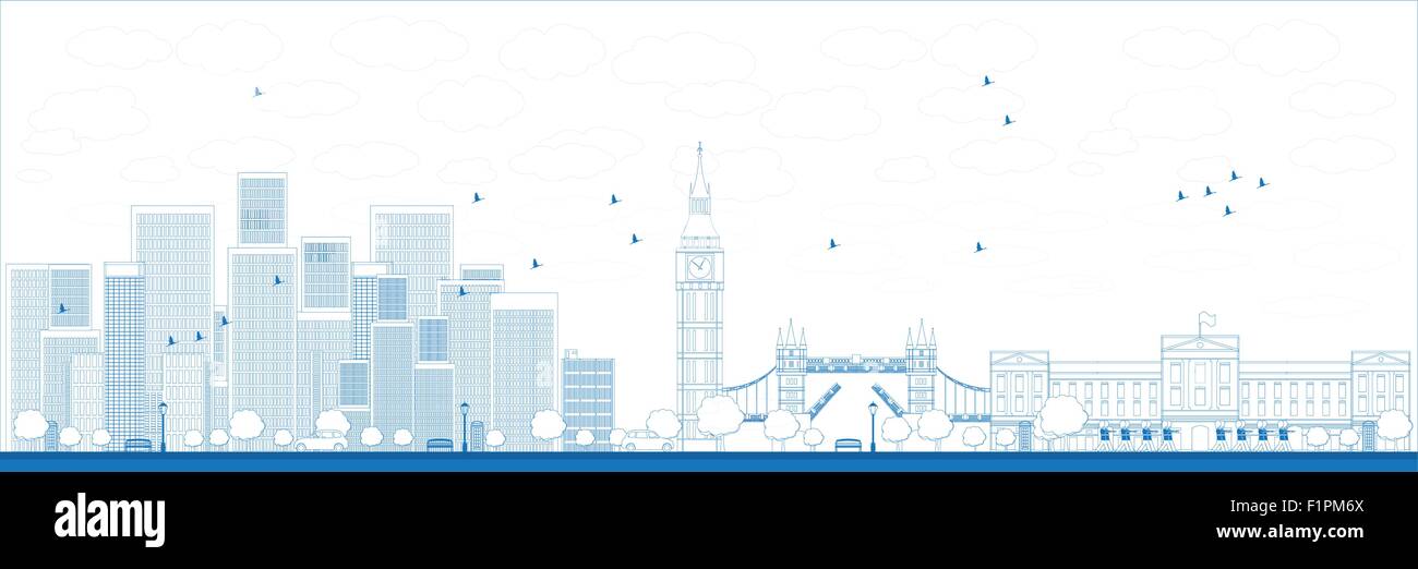 London Skyline Outline High Resolution Stock Photography and Images - Alamy