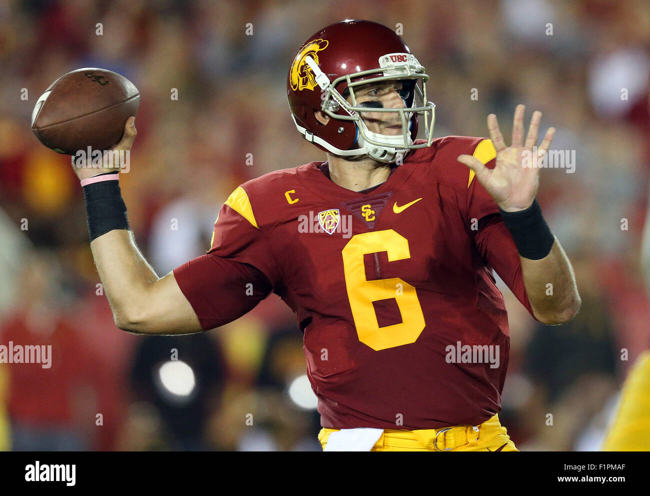 September 05, 2015 USC Trojans quarterback Cody Kessler #6 throws a ...