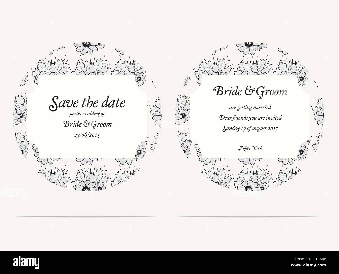 Wedding invitation leaves Stock Vector Images - Alamy