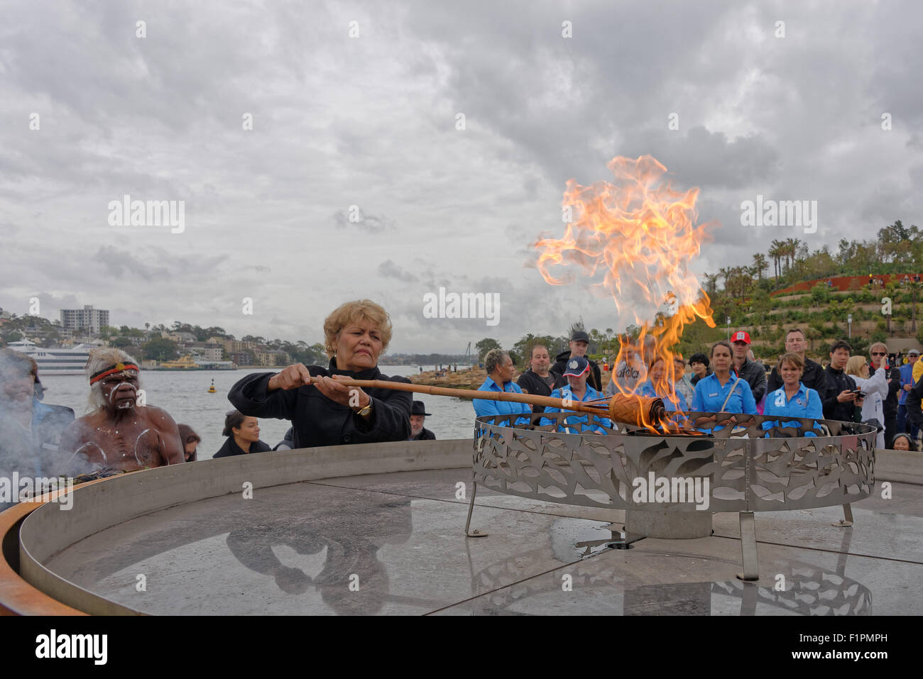 Sydney, Australia. 6th September, 2015. The cauldron lighting ceremony ...