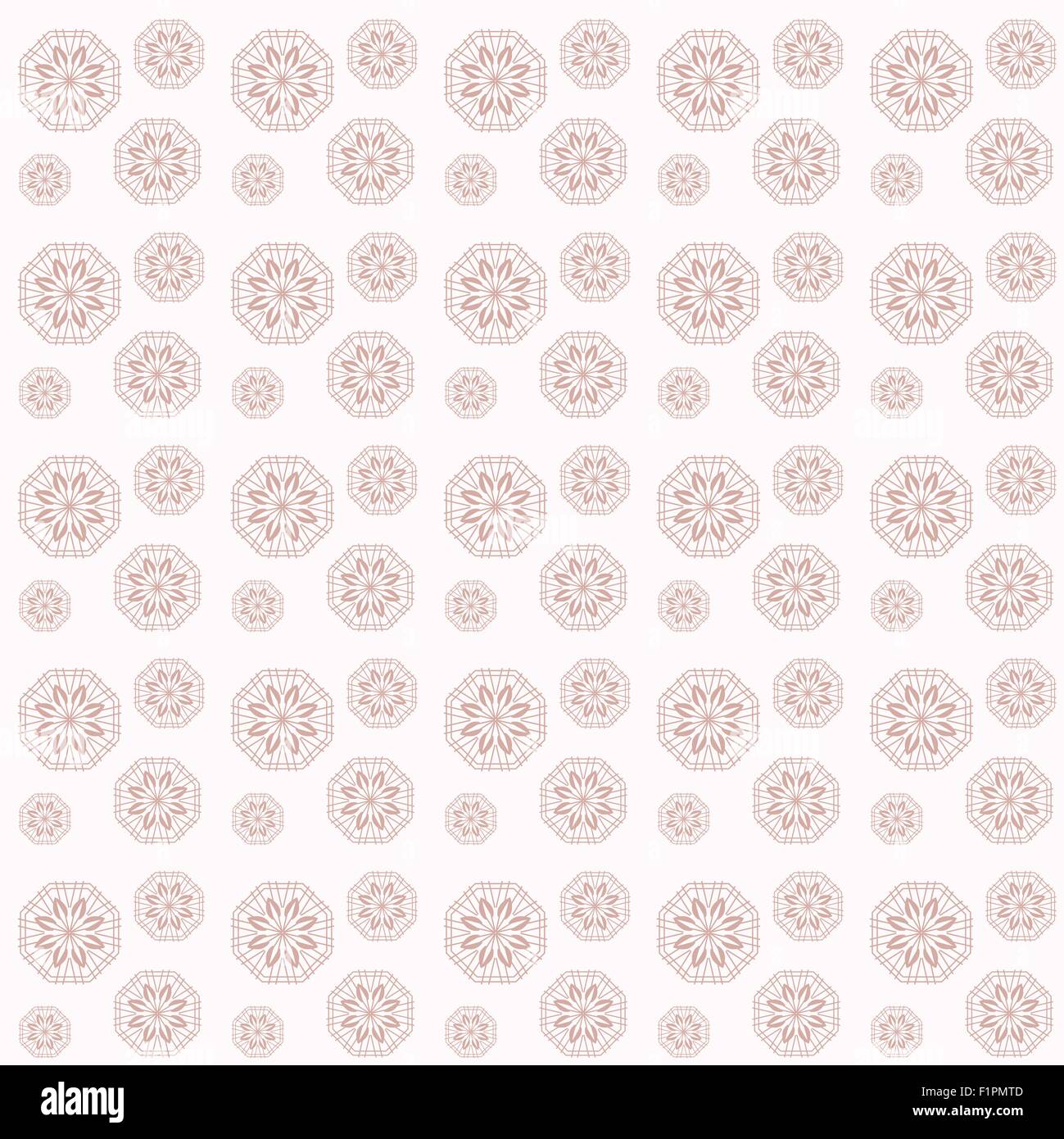 geometric pattern made from circle and flower Vector illustration Stock ...