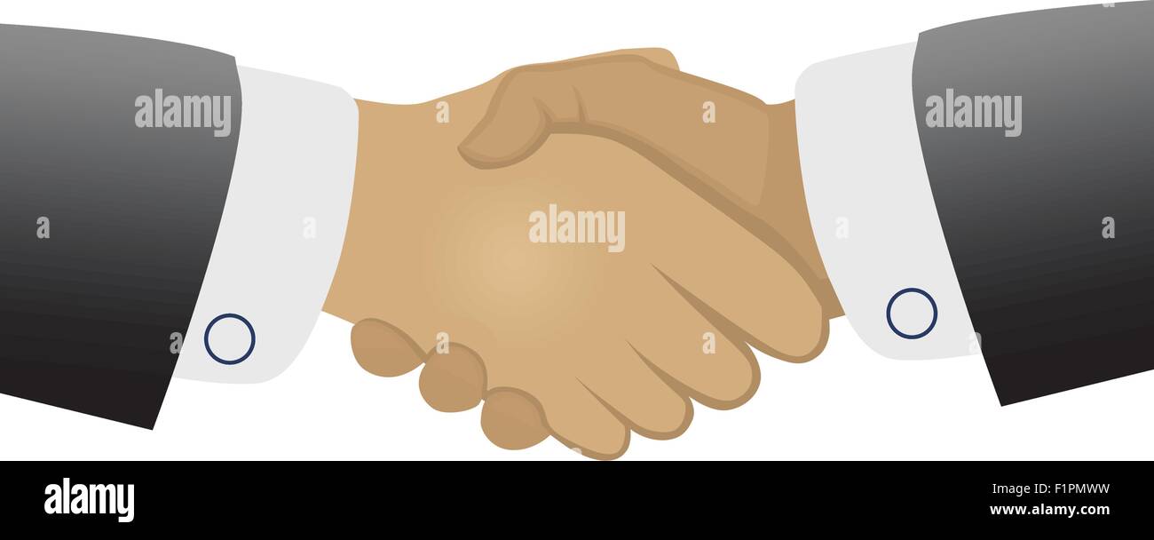 Handshake on white background vector illustration for business and ...