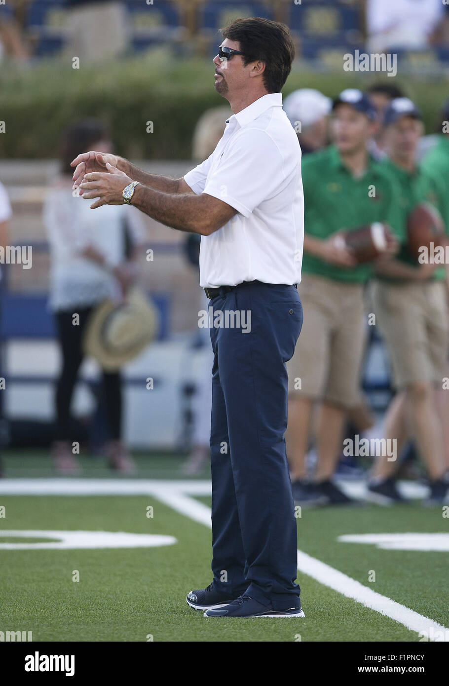 South Bend, Indiana, USA. 05th Sep, 2015. Notre Dame defensive ...