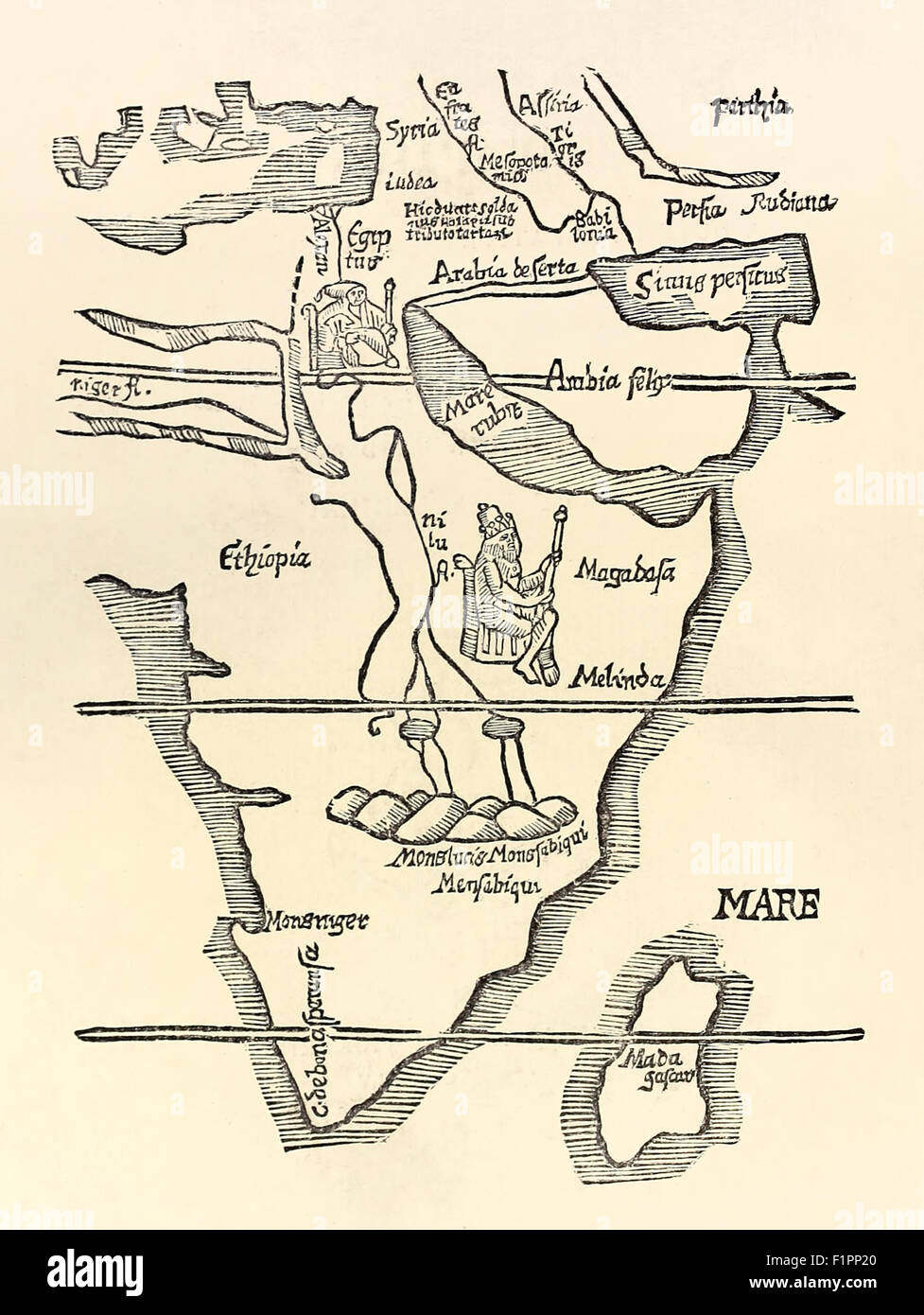 1500s africa map hi-res stock photography and images - Alamy