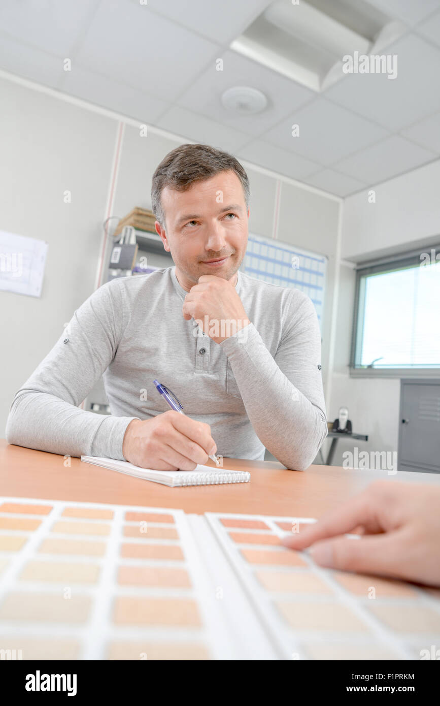 Choosing a design Stock Photo - Alamy