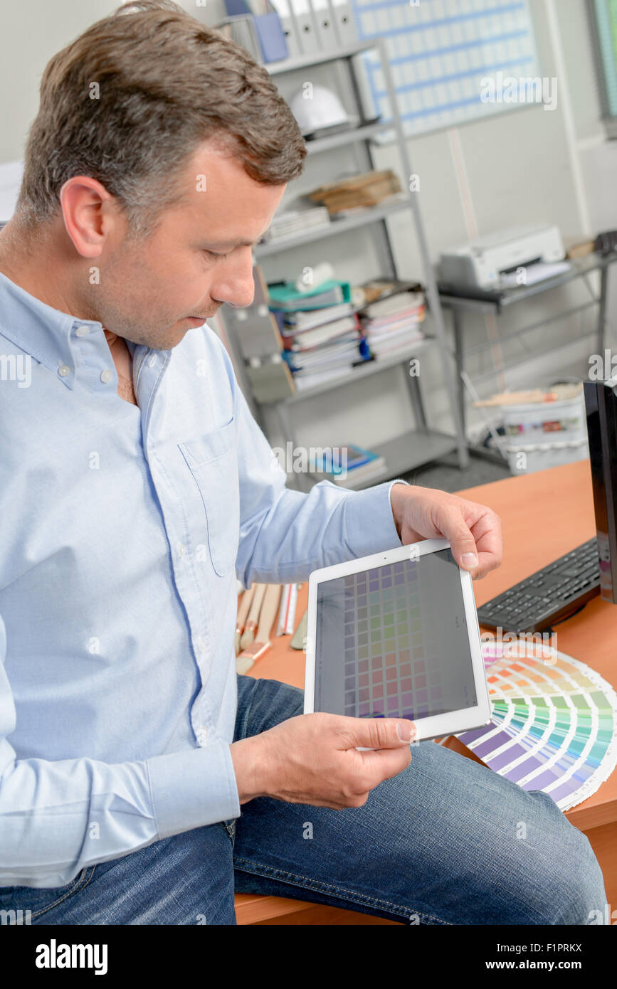 Designed using a tablet computer Stock Photo - Alamy