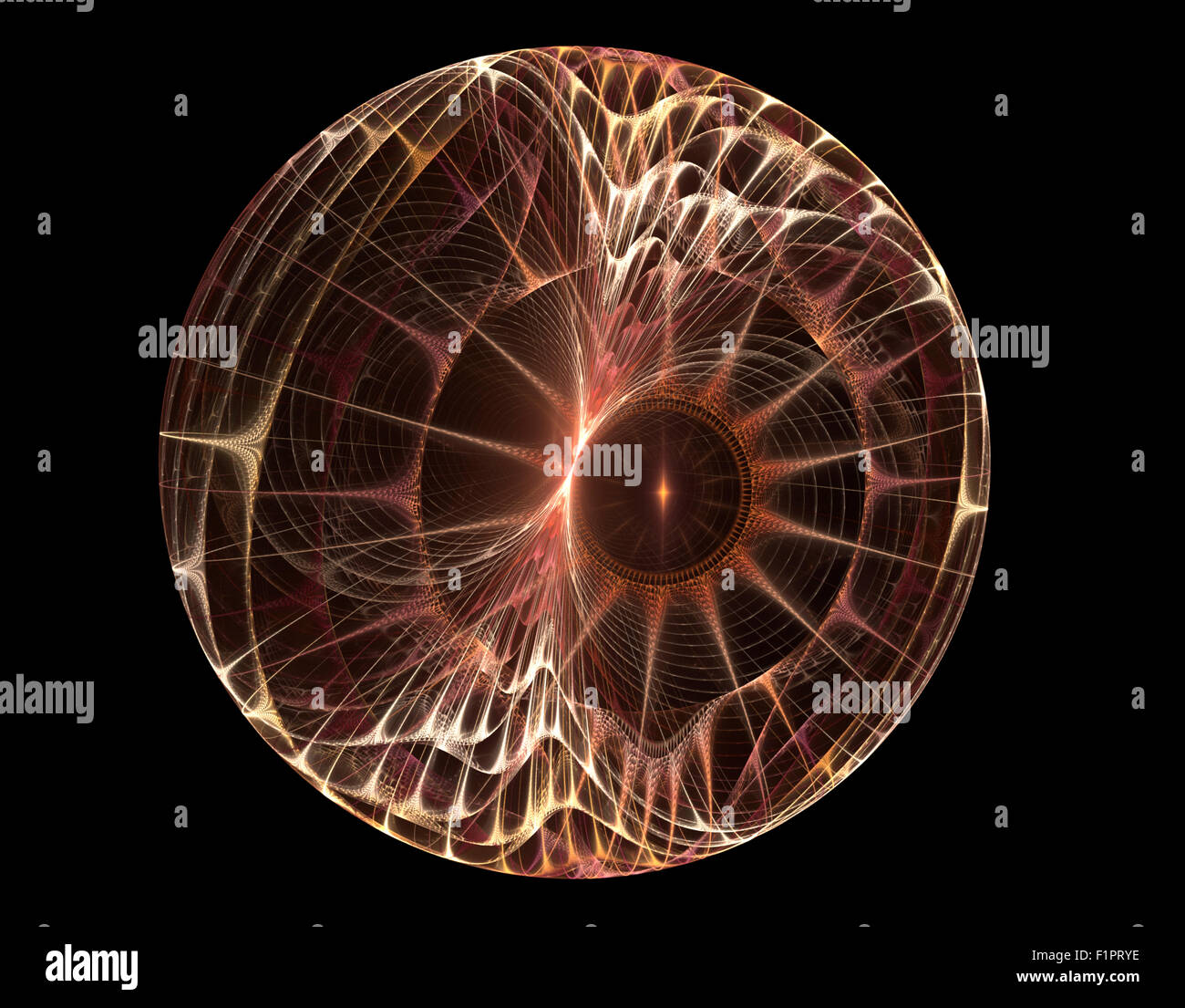 Abstract fractal sphere background It has the volume and perspective ...