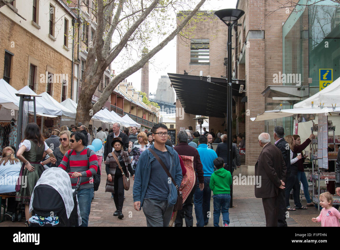 The historic Rocks area of Sydney hosts its popular Sunday markets in ...