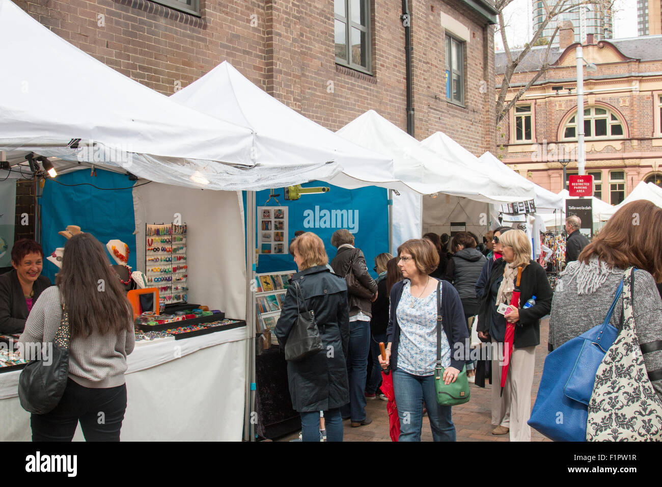 The historic Rocks area of Sydney hosts its popular Sunday markets in ...