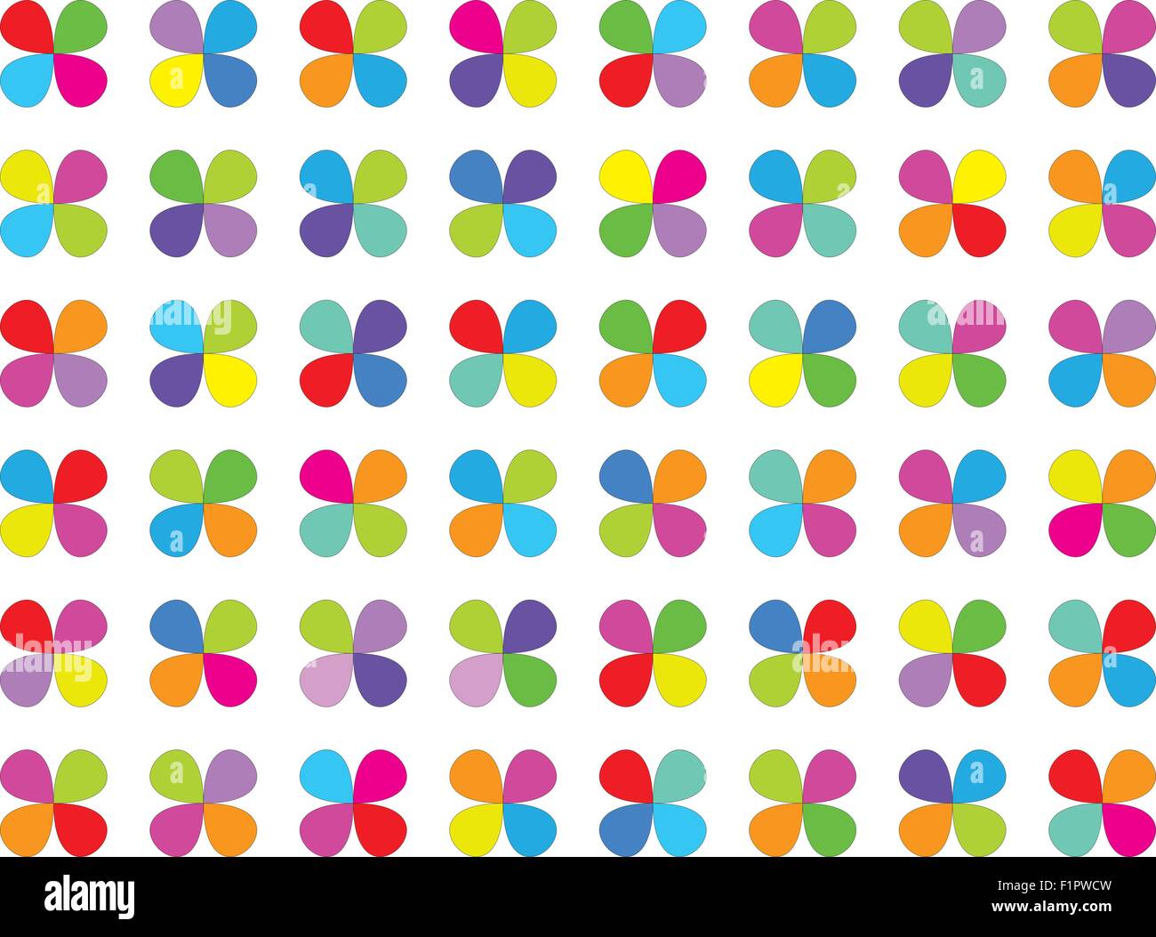 Abstract pattern with clover colorful on white background Stock Vector ...