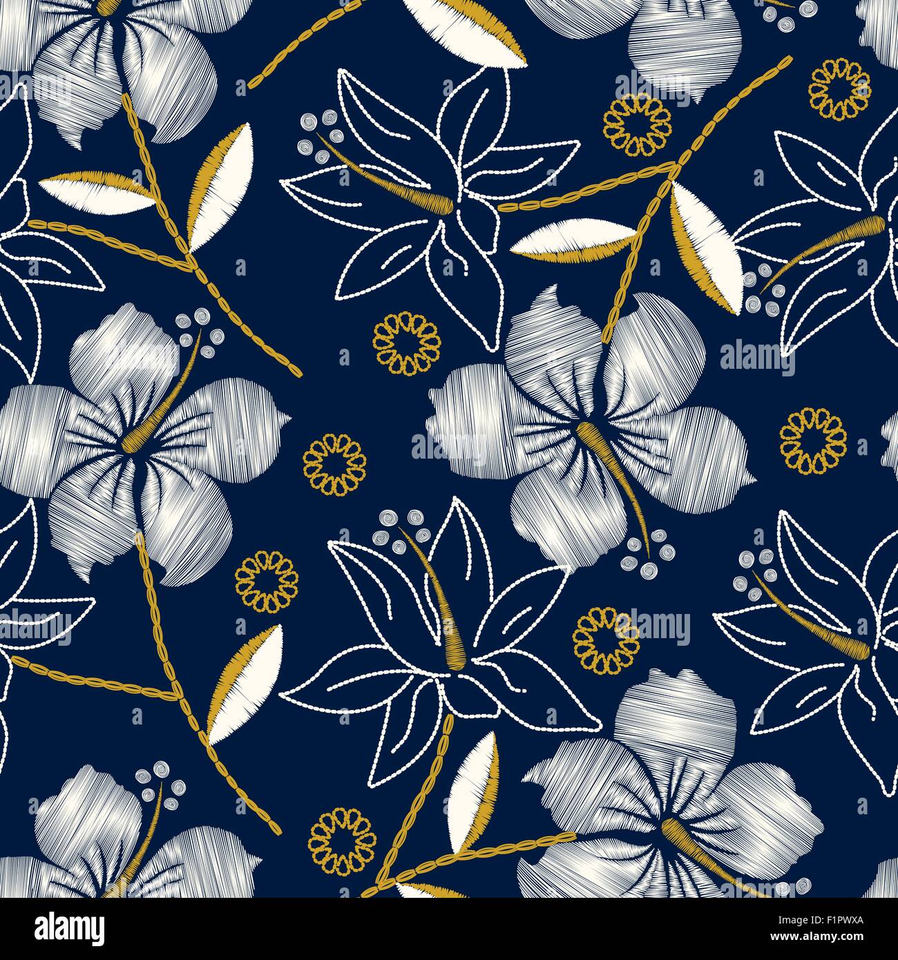 Hawaiian embroidery Stock Vector Images - Alamy