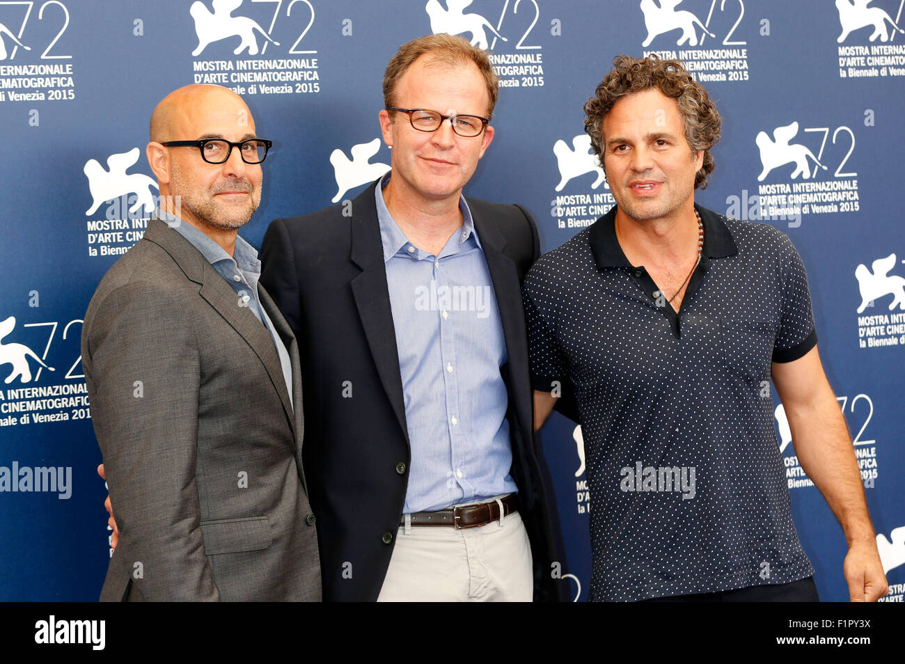 Stanley Tucci, Thomas McCarthy and Mark Ruffalo during the 'Spotlight ...
