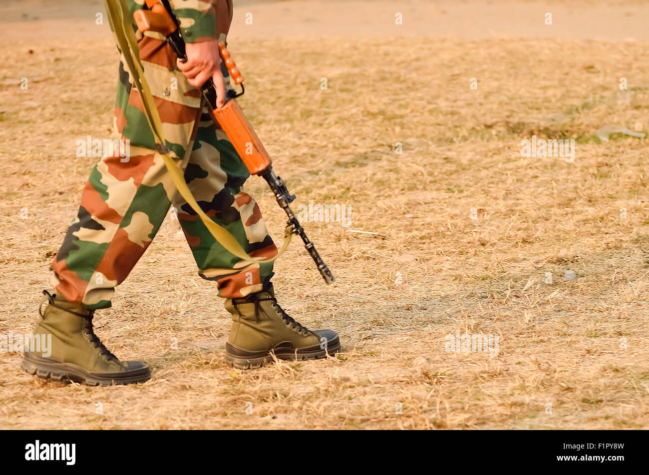 Indian army soldier ak 47 hi-res stock photography and images - Alamy