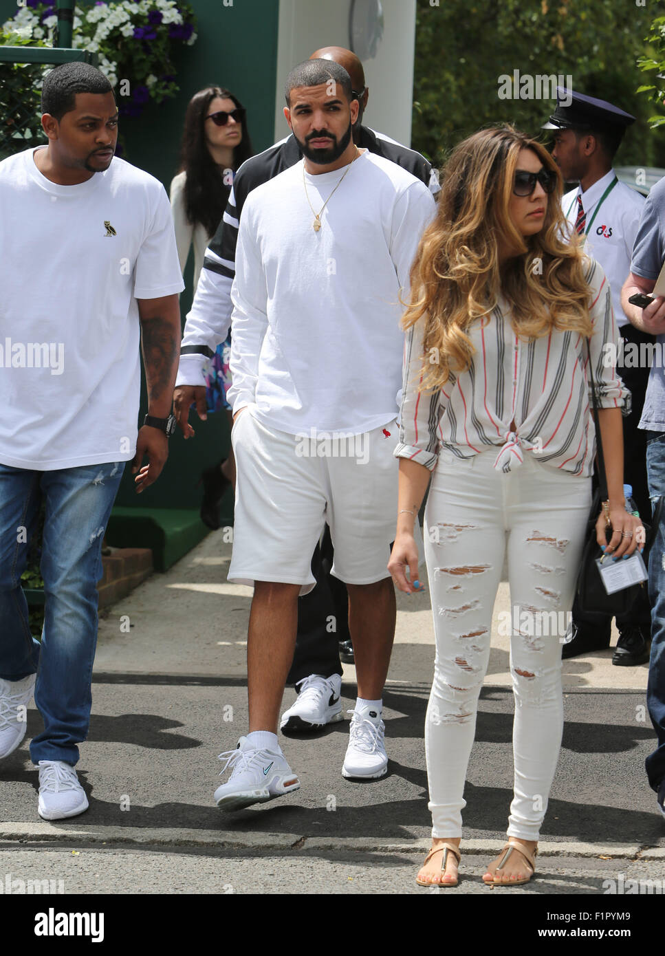 Drake outside Wimbledon today Featuring: Drake Where: London, United ...