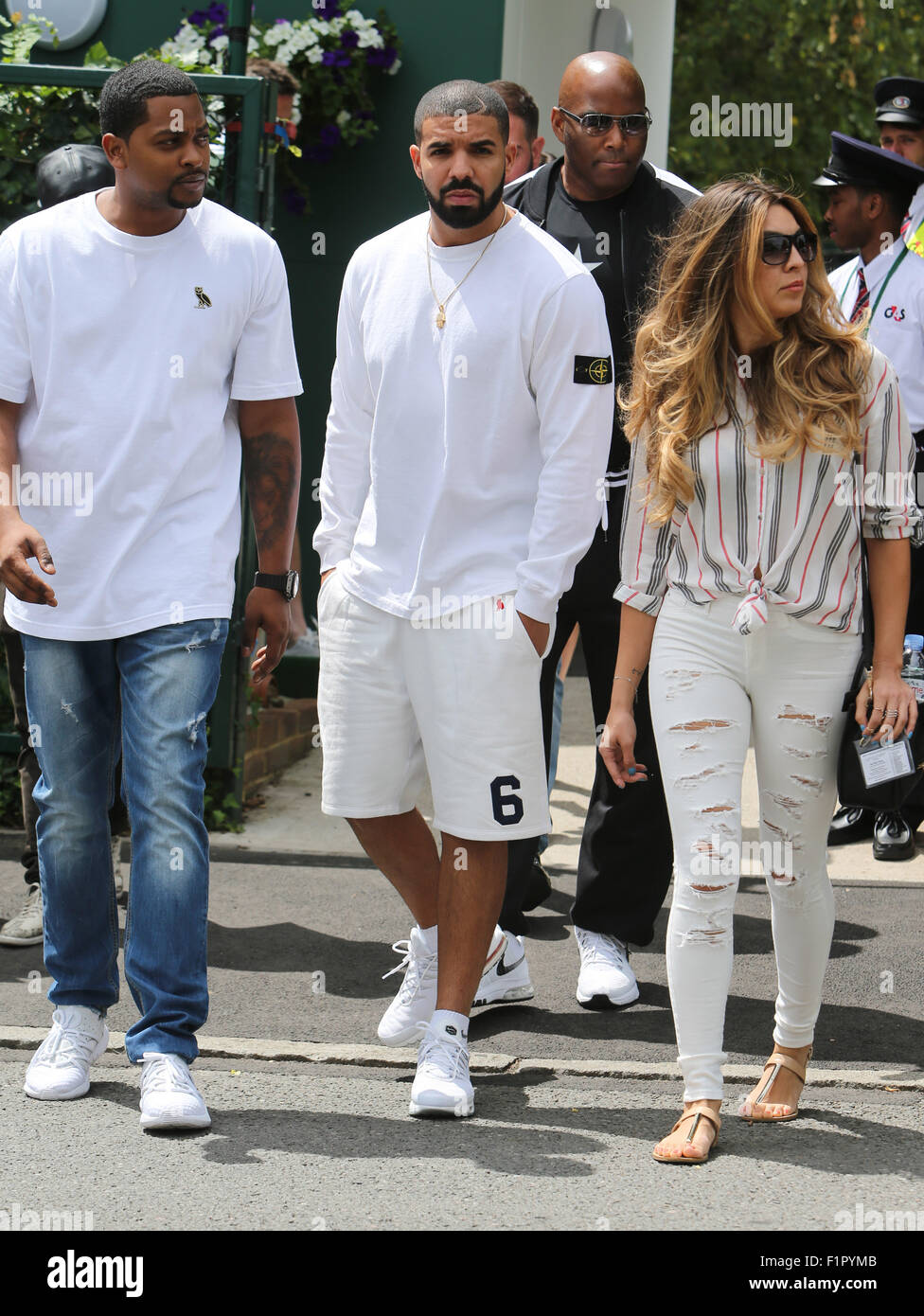 Drake outside Wimbledon today Featuring: Drake Where: London, United ...