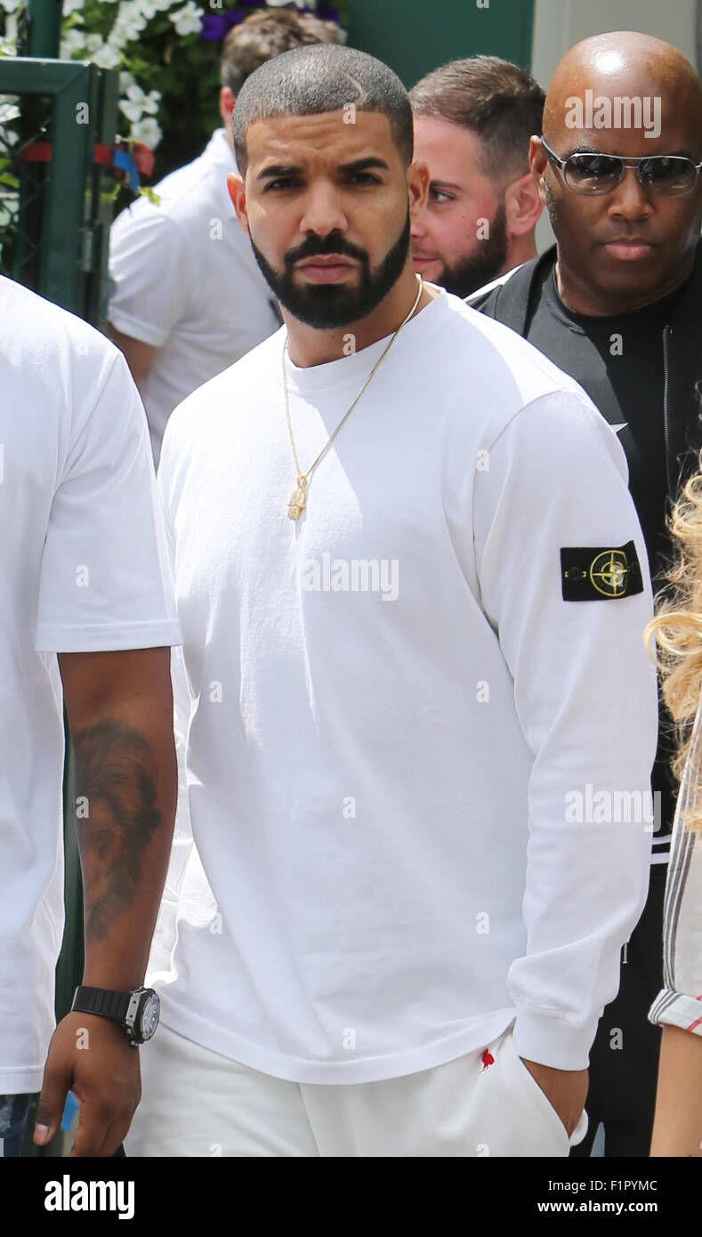 Drake outside Wimbledon today Featuring: Drake Where: London, United ...