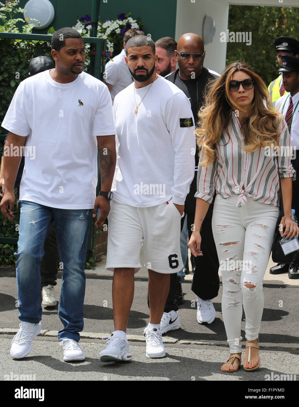 Drake outside Wimbledon today Featuring: Drake Where: London, United ...