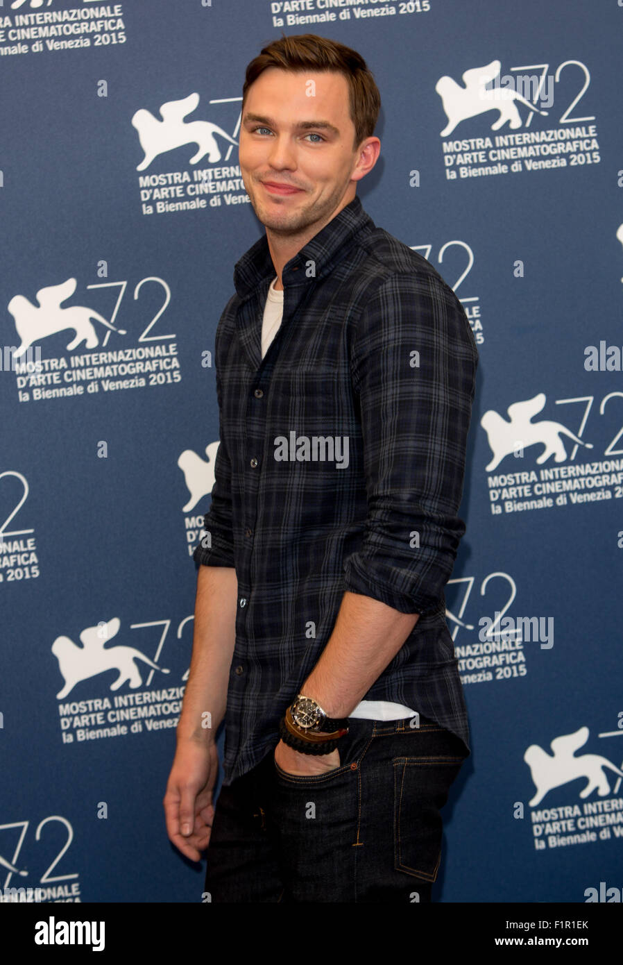 Venice, Italy. 5th September, 2015. Actor Nicholas Hoult poses at the ...