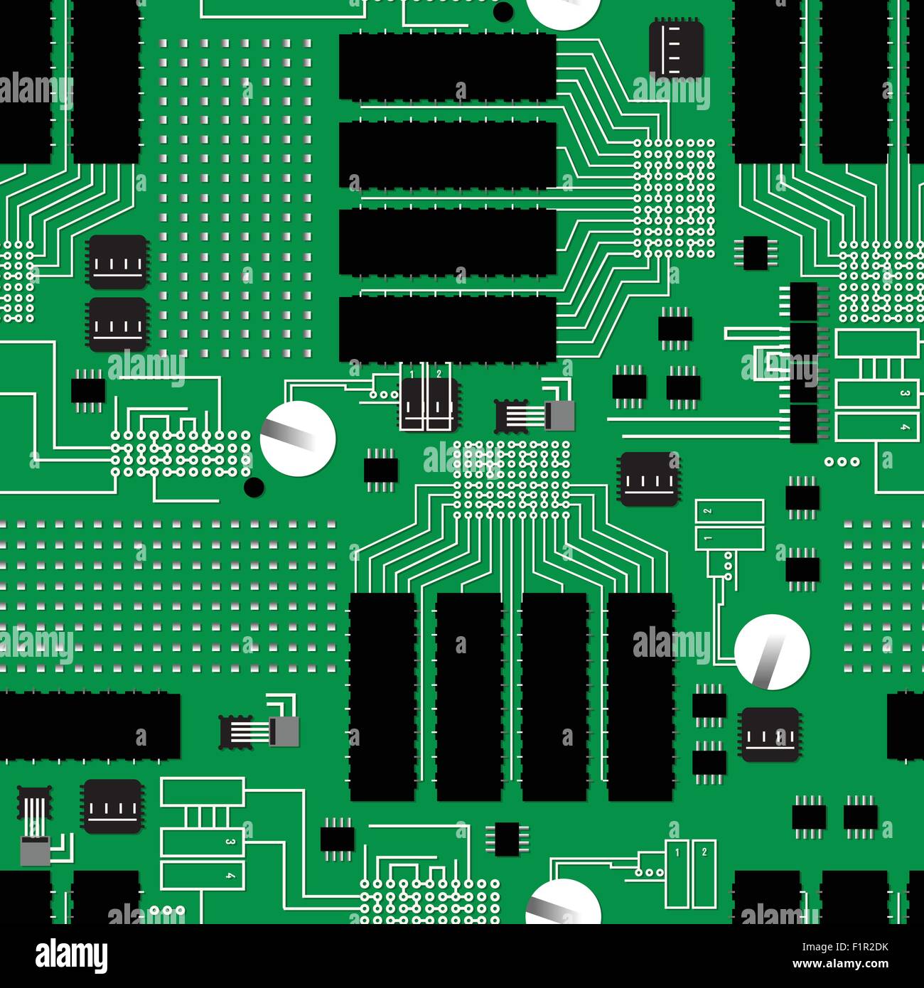 Circuit board green ram Stock Vector Images - Alamy