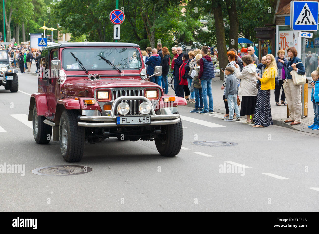 Palanga, Lithuania - August 01, 2015: movement of participants of ...