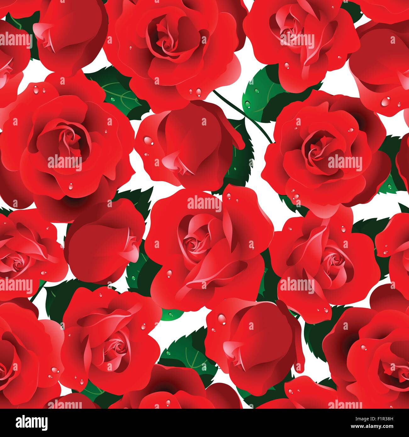 Roses wet Stock Vector Images - Alamy
