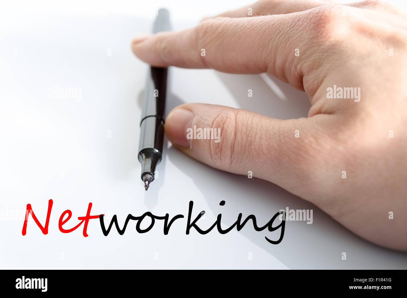 Networking text concept isolated over white background Stock Photo - Alamy