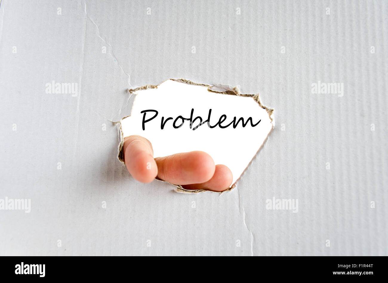 Problem text concept isolated over white background Stock Photo - Alamy