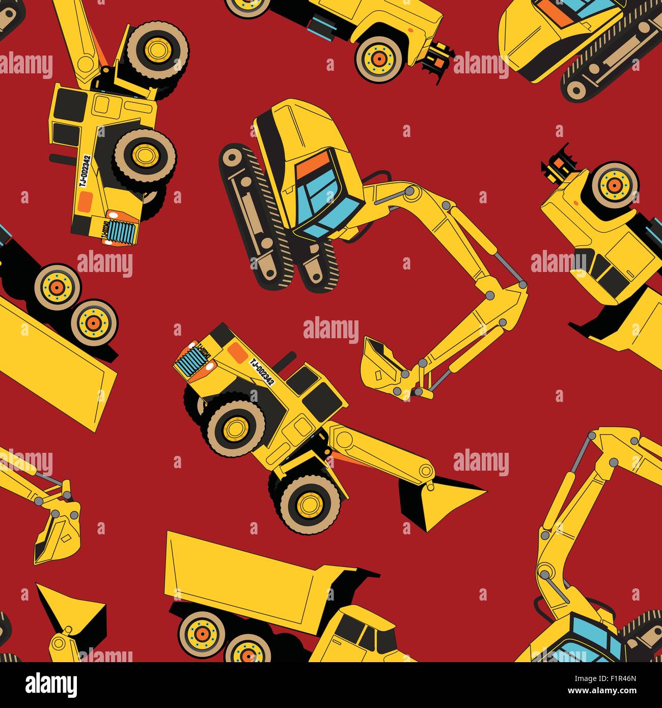Construction vehicles pattern vector hi-res stock photography and ...