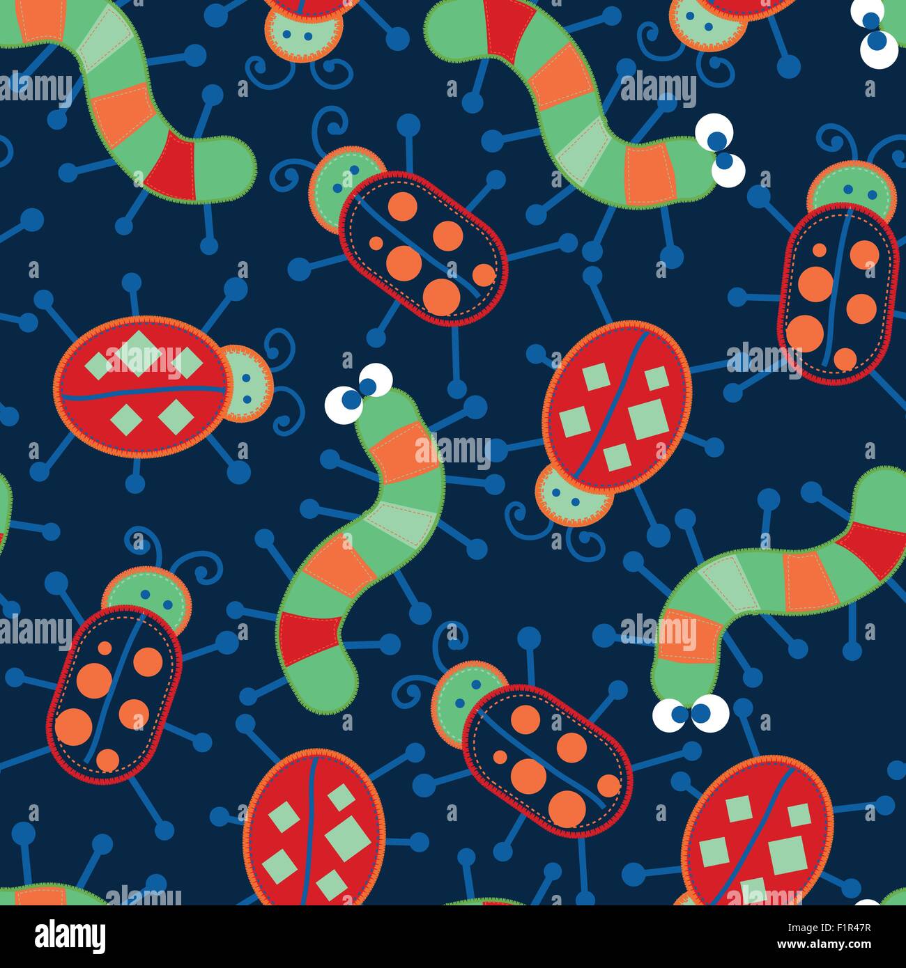 3 cute bugs seamless pattern Stock Vector Image & Art - Alamy