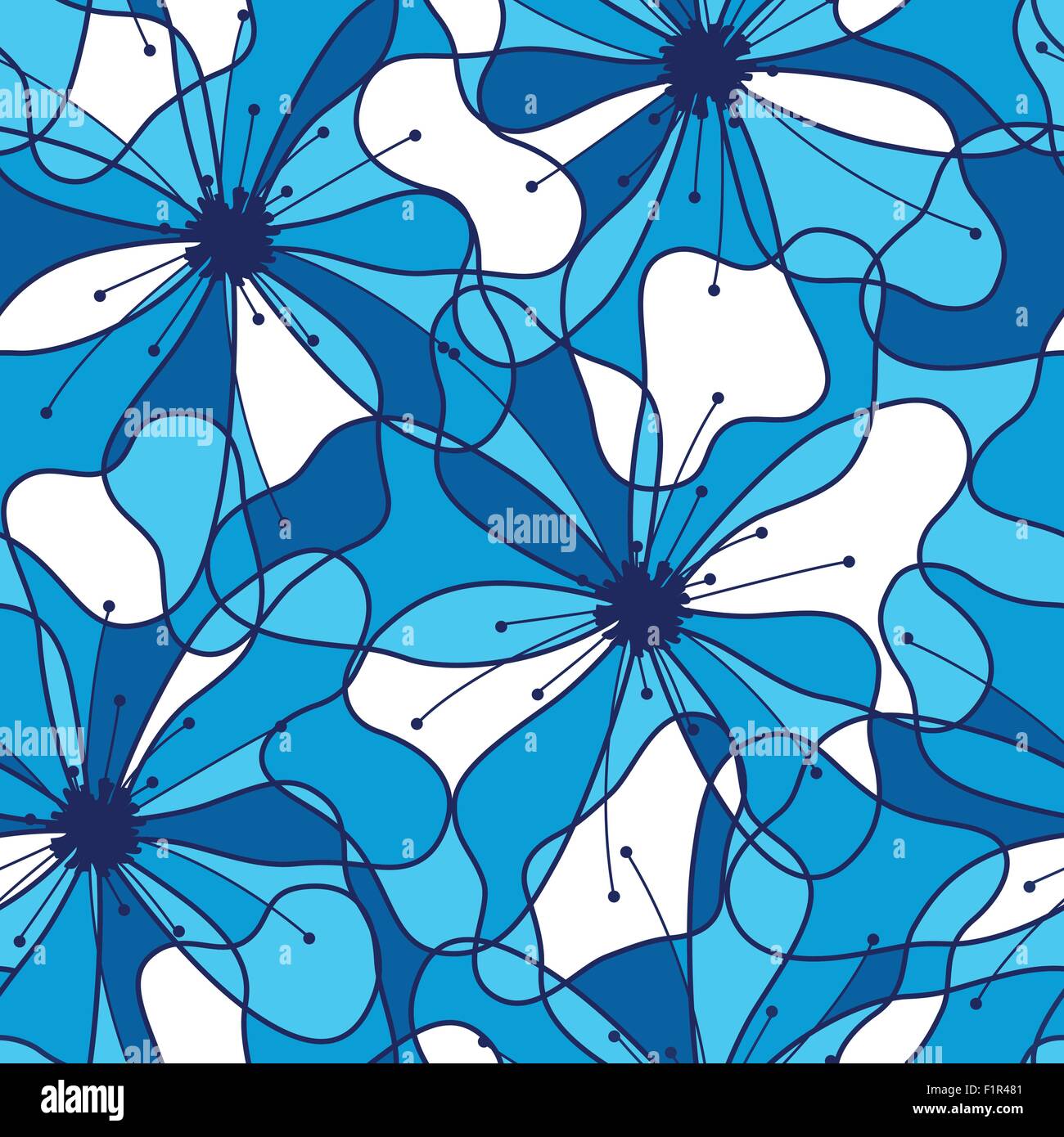 Blue hibiscus Stock Vector Images - Alamy