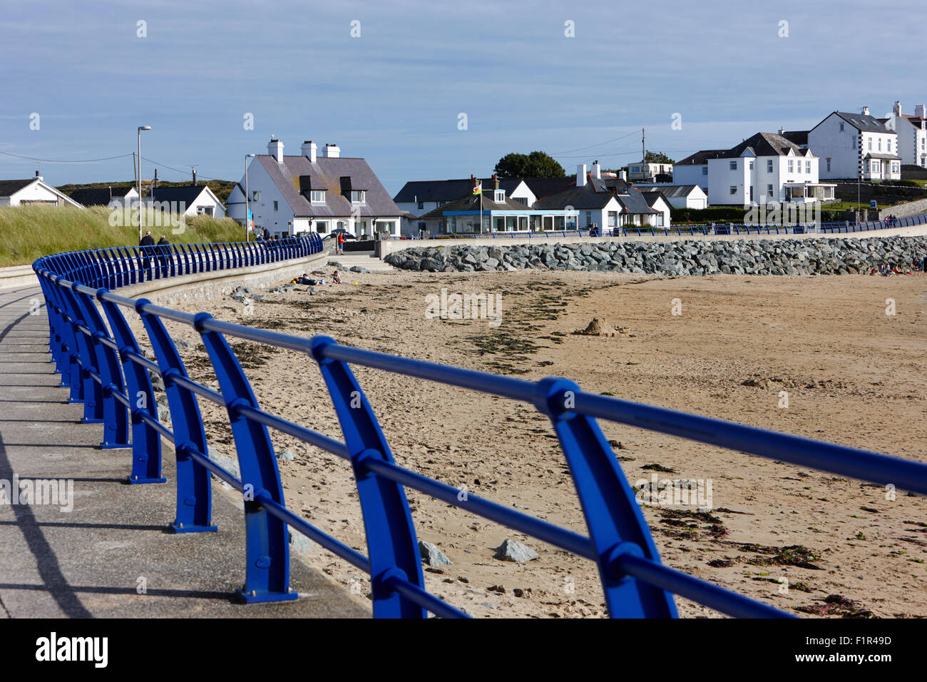 seafront and beach at trearddur bay village north wales uk Stock Photo ...