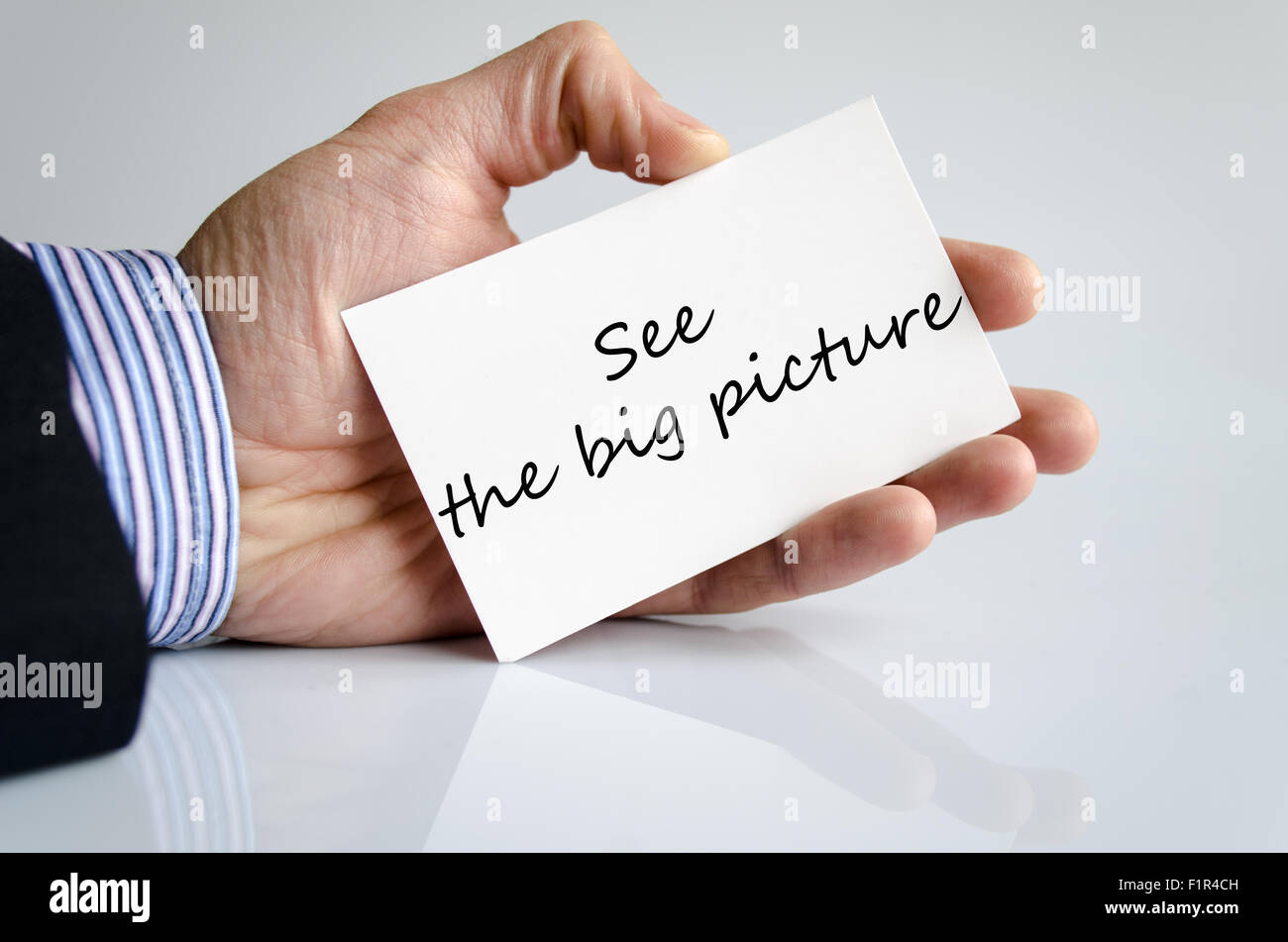 See the big picture text concept isolated over white background Stock ...