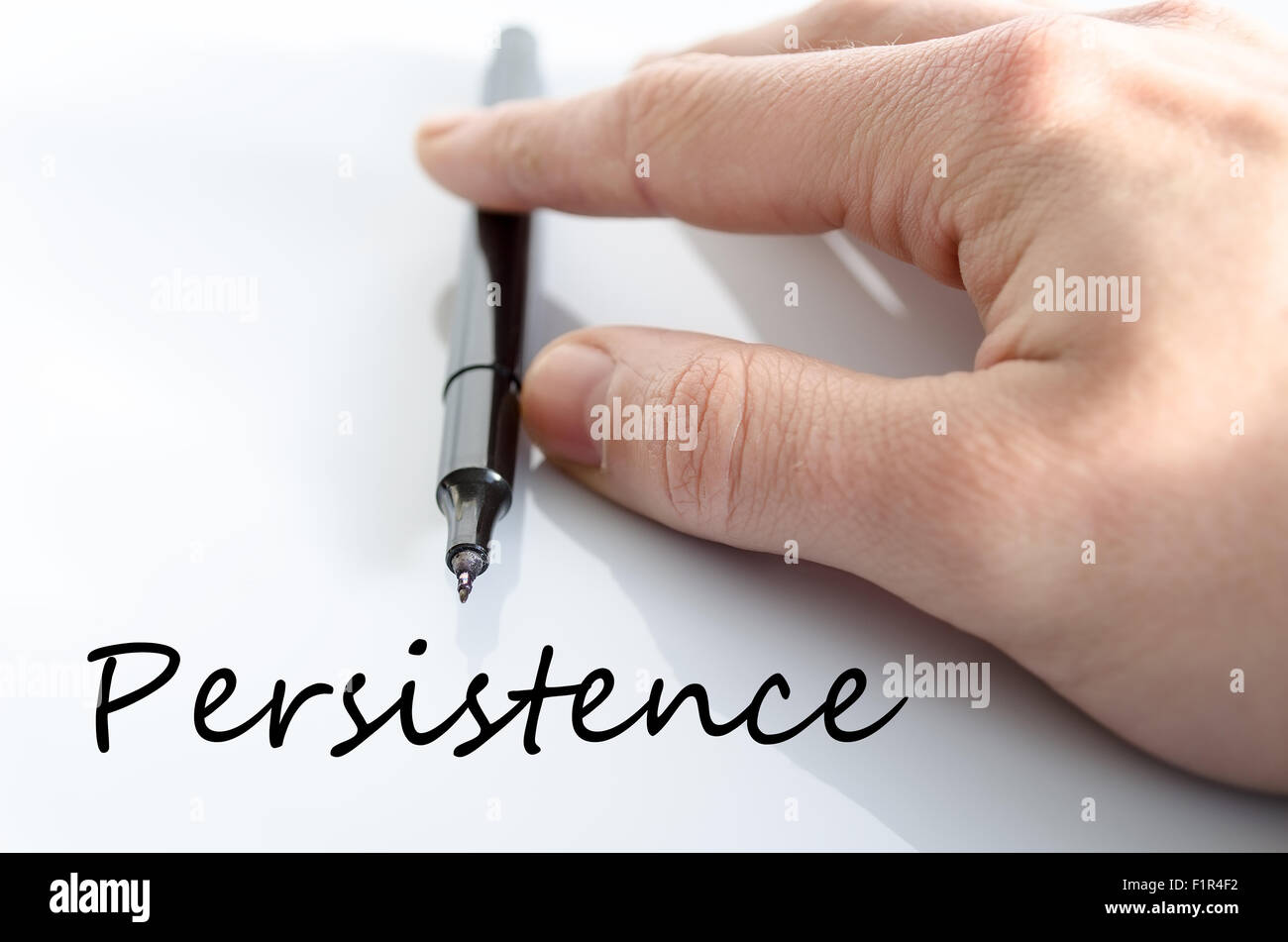 Persistence text concept isolated over white background Stock Photo - Alamy
