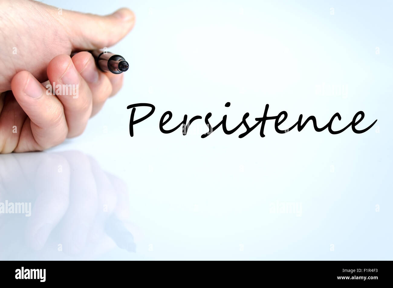 Persistence text concept isolated over white background Stock Photo - Alamy