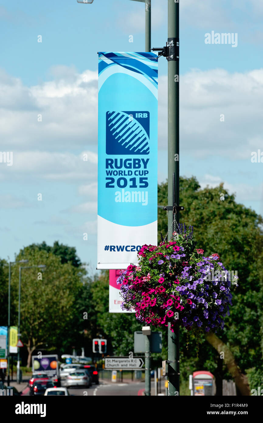 Rugby world Cup 2015 Posters banners on street lights in the St ...