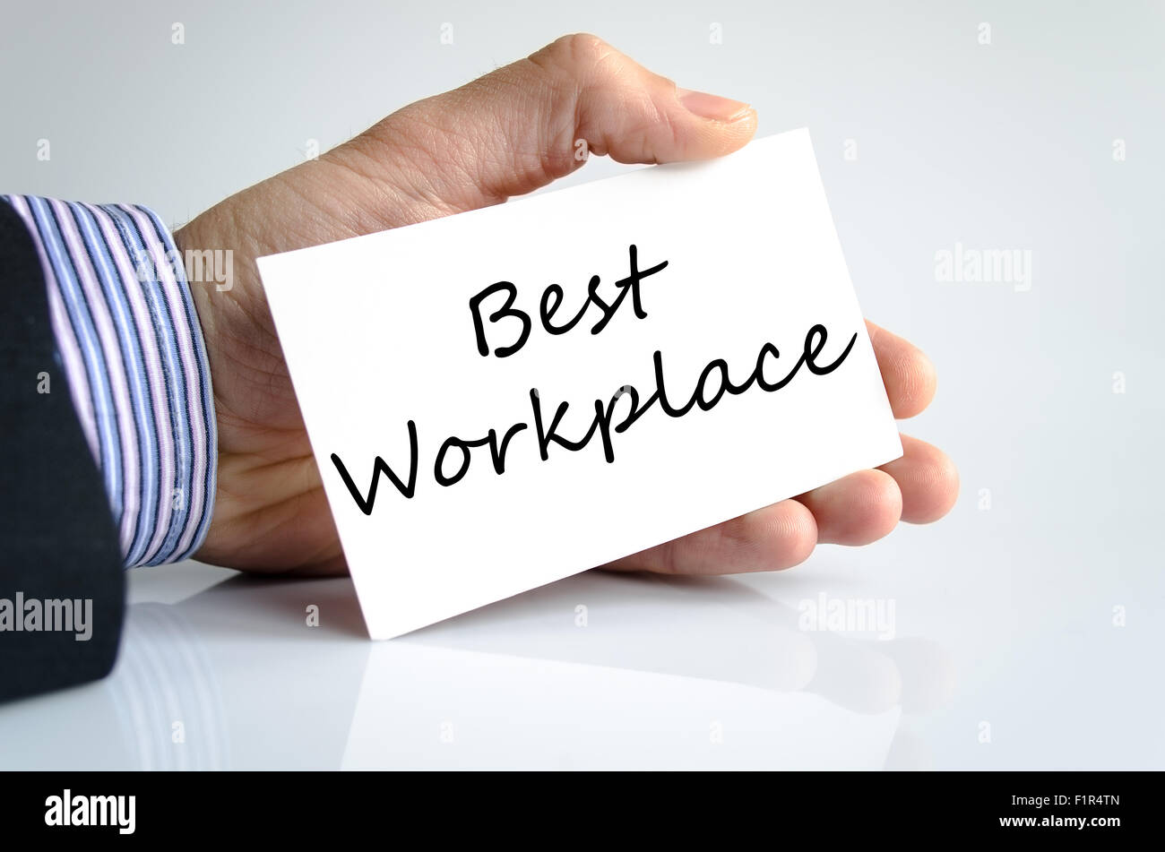 Best workplace text concept isolated over white background Stock Photo ...