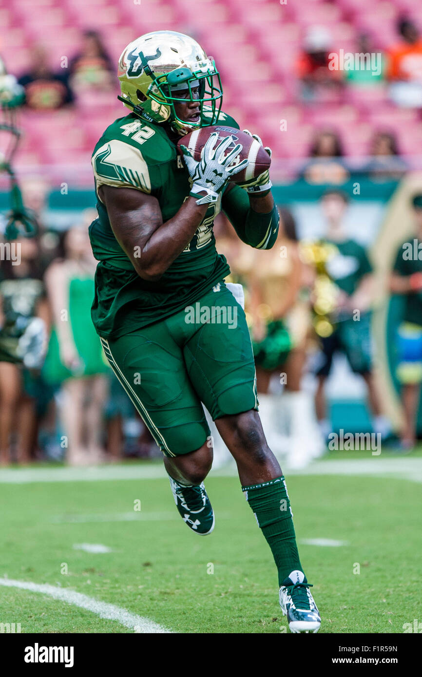 Tampa, Florida, USA. 5th September, 2015. South Florida Bulls fullback ...