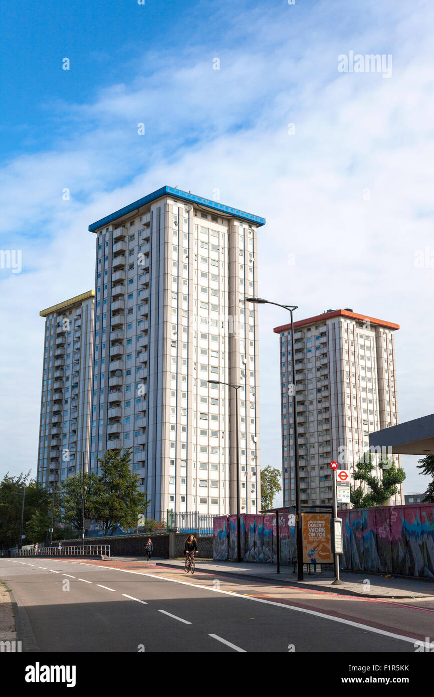 Ampthill Square Estate council tower blocks in Mornington Crescent ...