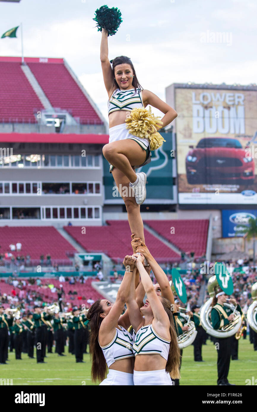 Tampa, Florida, USA. 5th September, 2015. USF cheerleaders before the ...