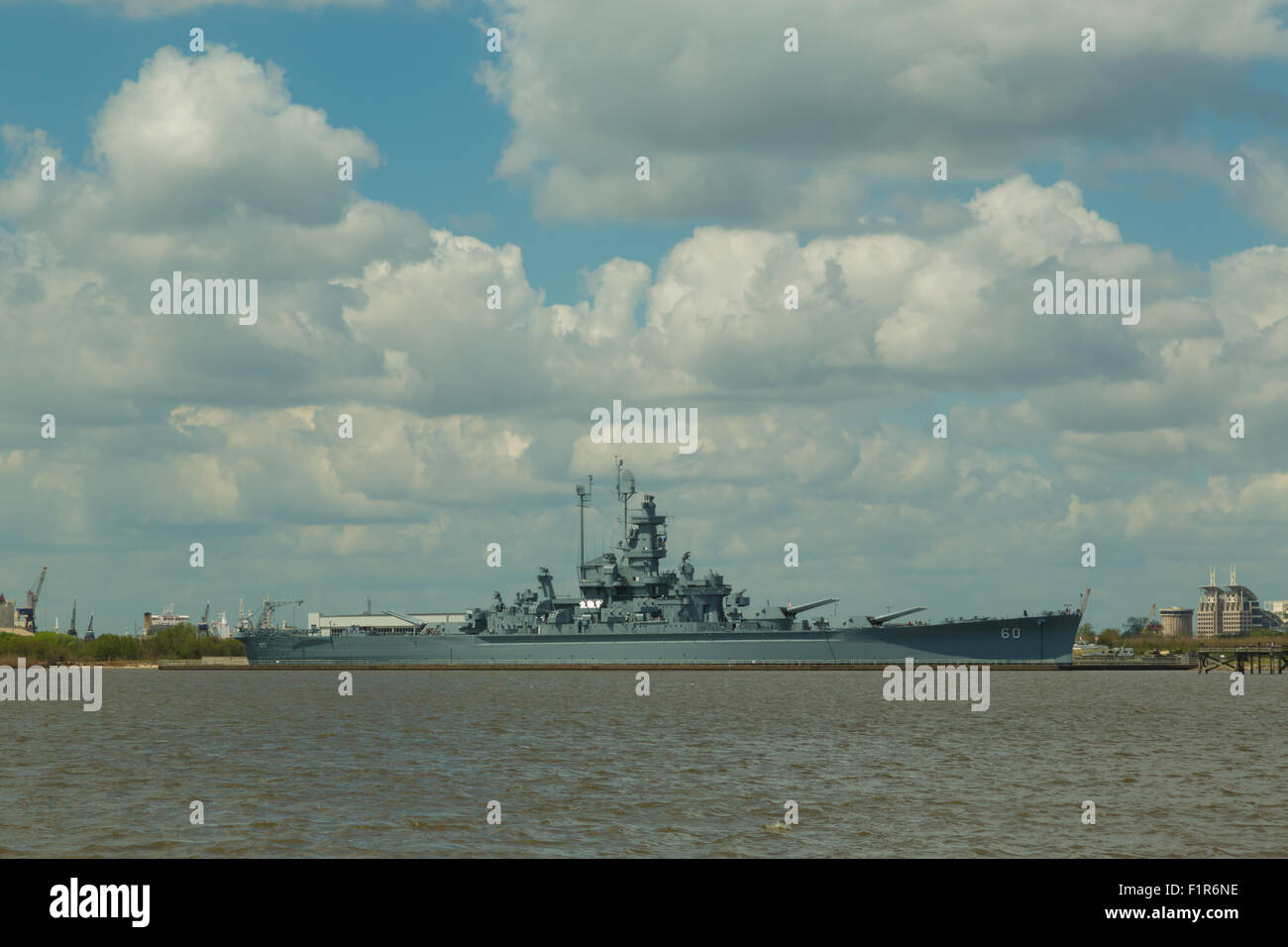 A photograph of the USS Alabama in Mobile Bay, Alabama Stock Photo - Alamy