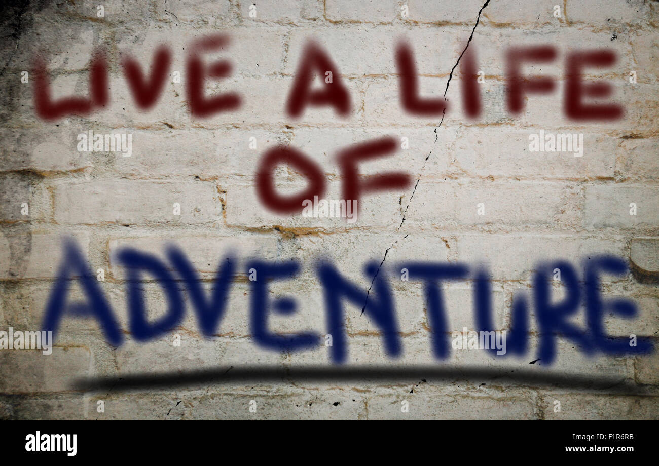 Live A Life Of Adventure Concept Stock Photo - Alamy