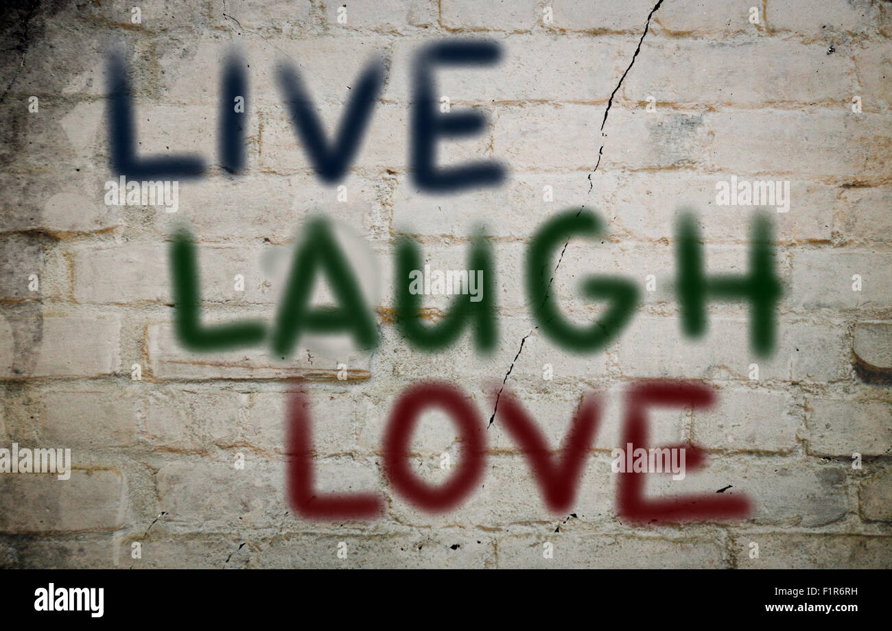 Live Laugh Love Concept Stock Photo - Alamy