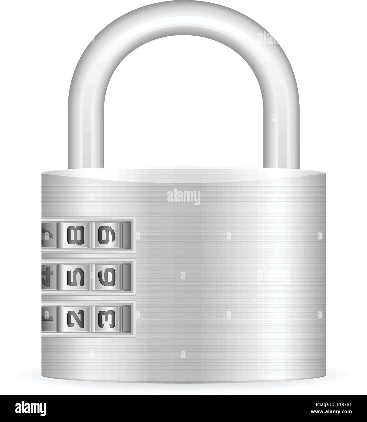 Padlock combination lock on Stock Vector Images - Alamy