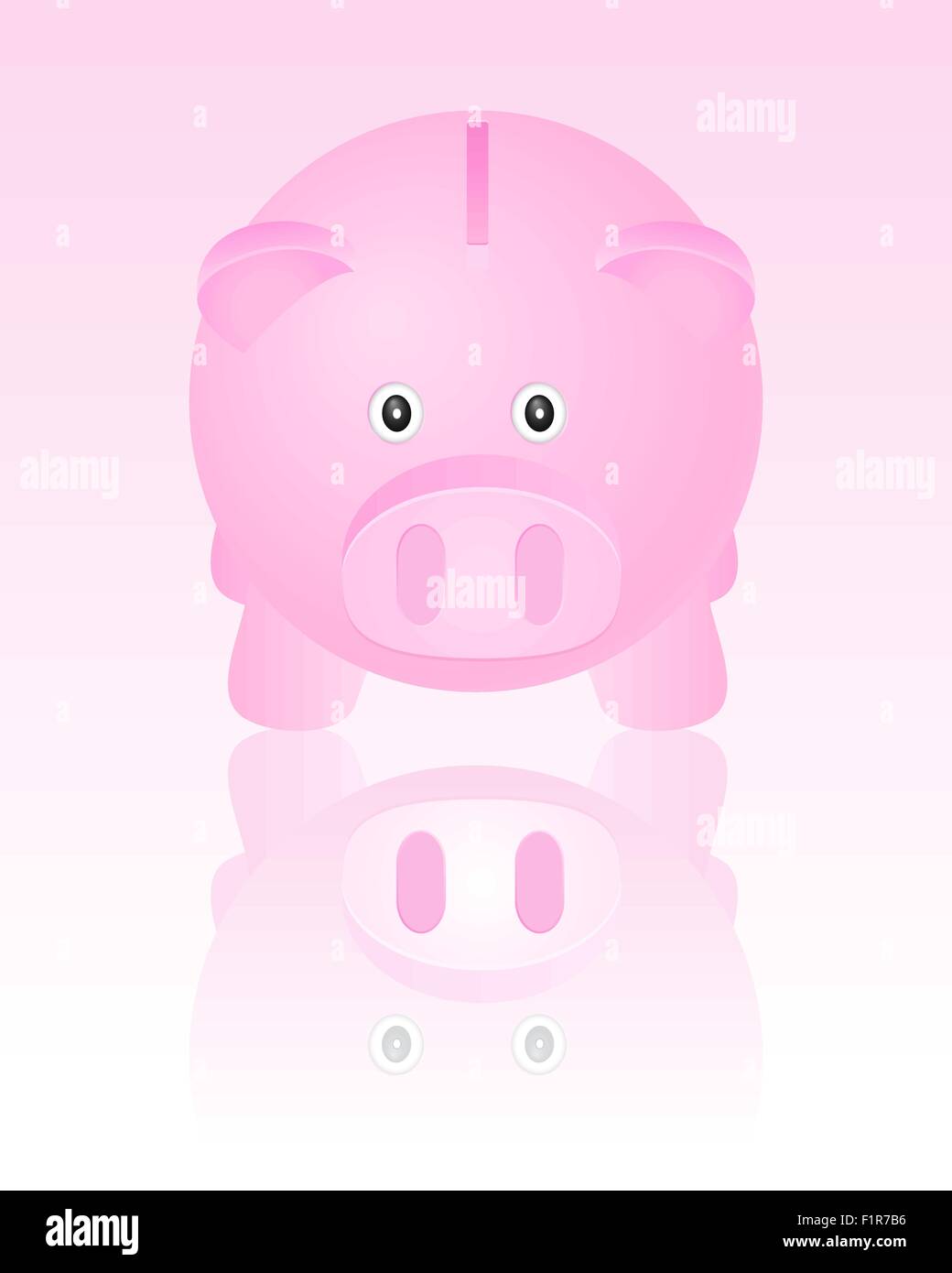 Pink piggy bank isolated Stock Vector Images - Alamy