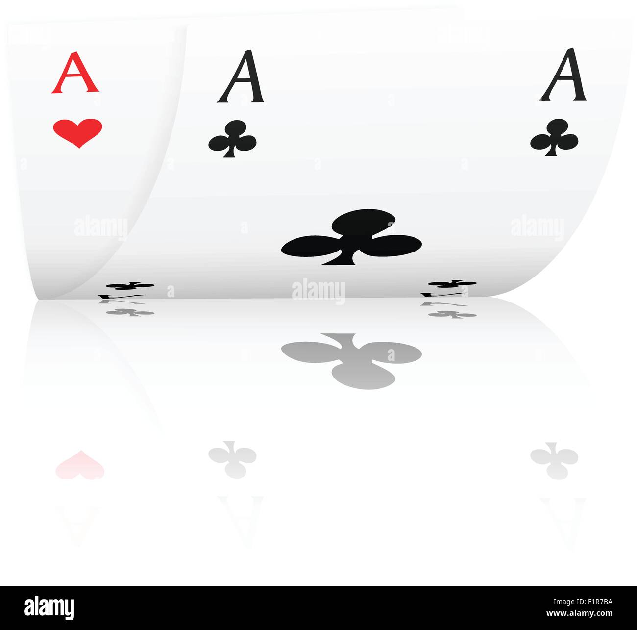 Two ace with reflection on a white background Stock Vector Image & Art ...