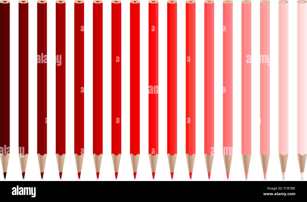 Set Of Pencils On A White Background Vector Illustration Stock Vector