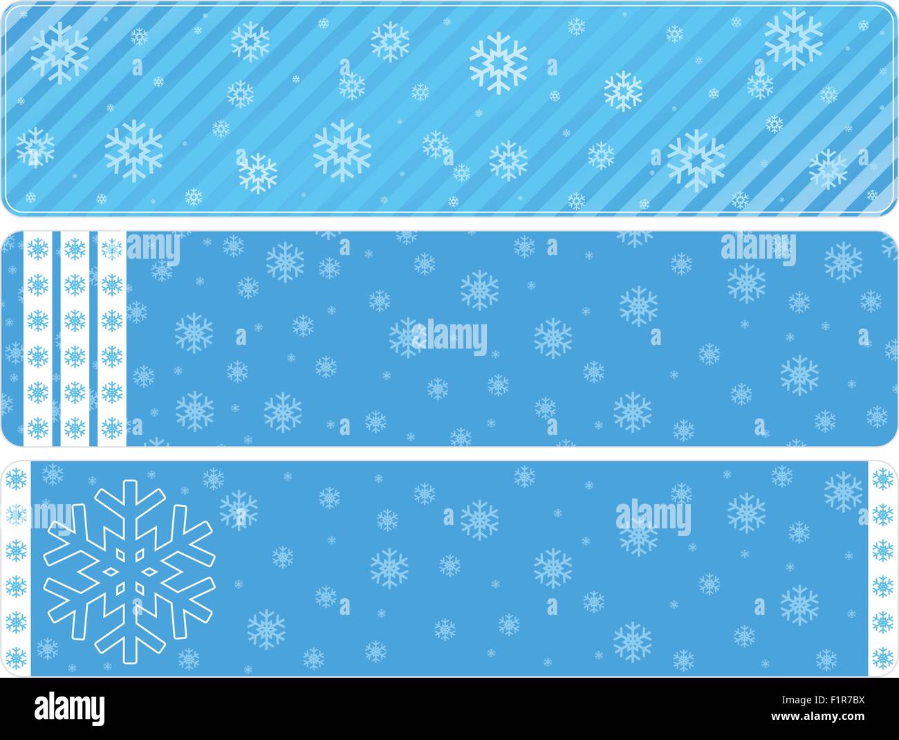 Three vector snowflake banner backgrounds. Vector illustration Stock ...