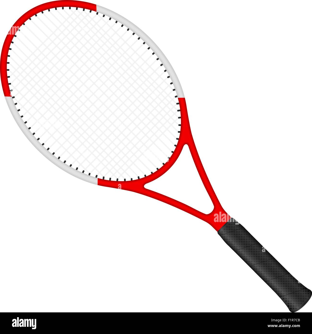 Tennis racket isolated on a white background. Vector illustration Stock ...